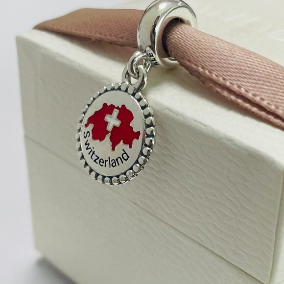 Pandora | Jewelry | Pandora Switzerland Flag Exclusive Dangle Charm ...